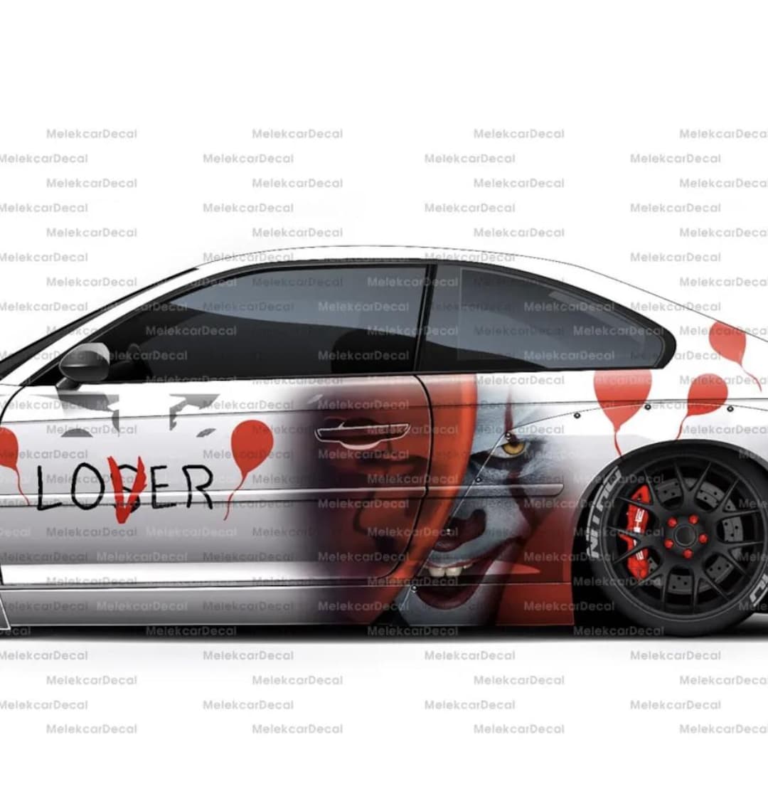 Halloween Pennywise IT, Horrorclown, Car Livery, Universal Size, Car ...