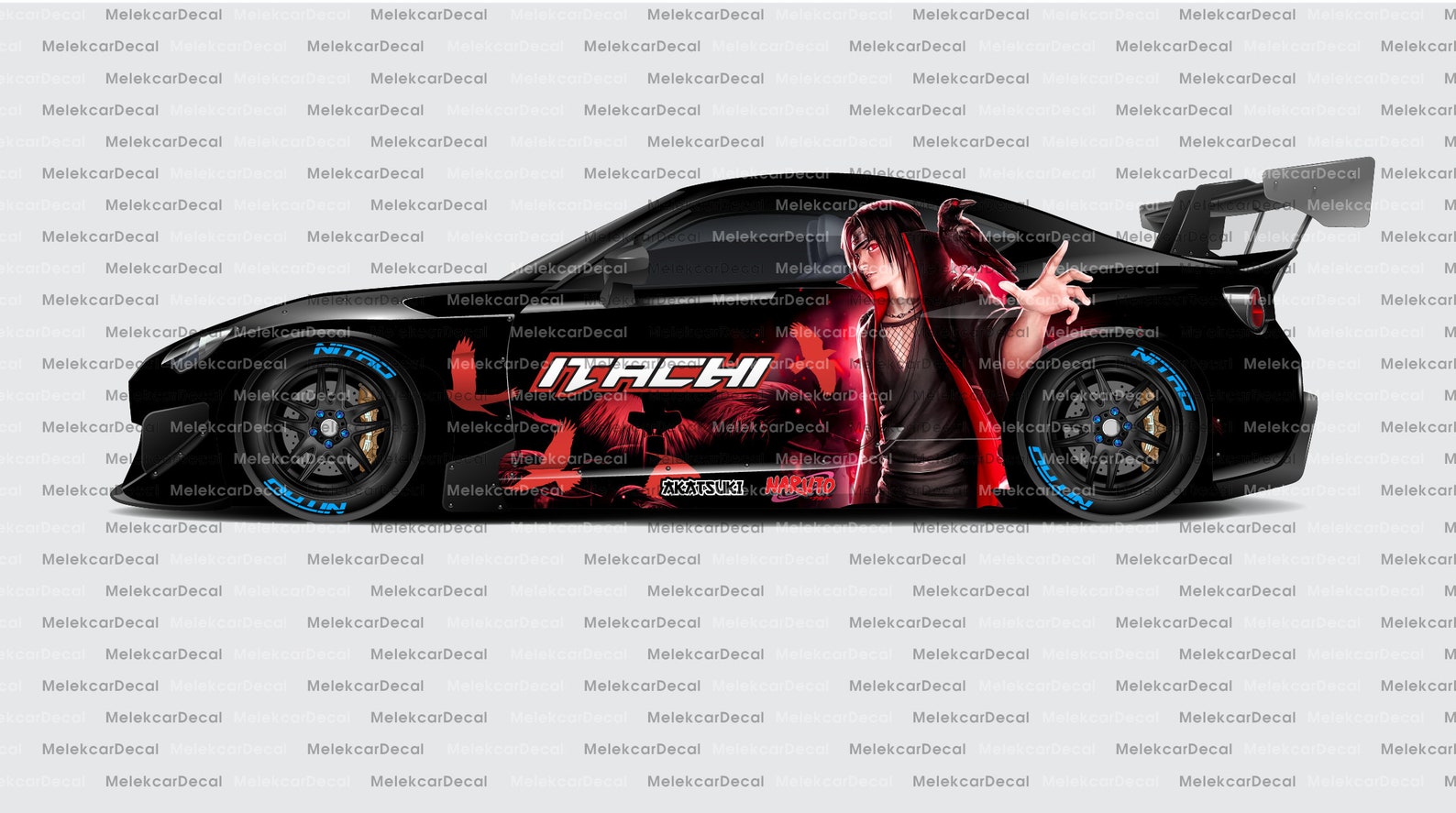 Buy Naruto Itachi Car Wrap Decal, Akatsuki Anime, Anime Ninja Vinyl ...