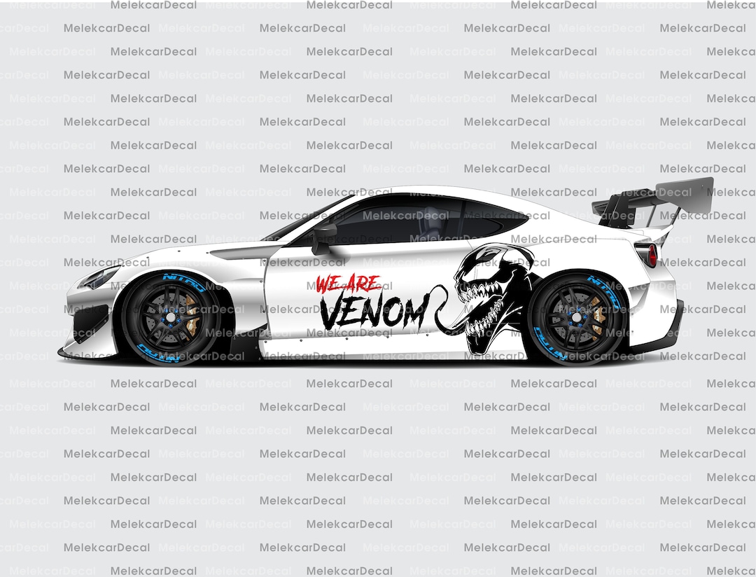 2x VENOM Superhero, Villain Inspired Car Side Sticker, Universal Size ...