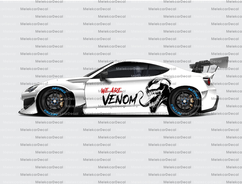 2x VENOM Superhero, Villain Inspired Car Side Sticker, Universal Size ...