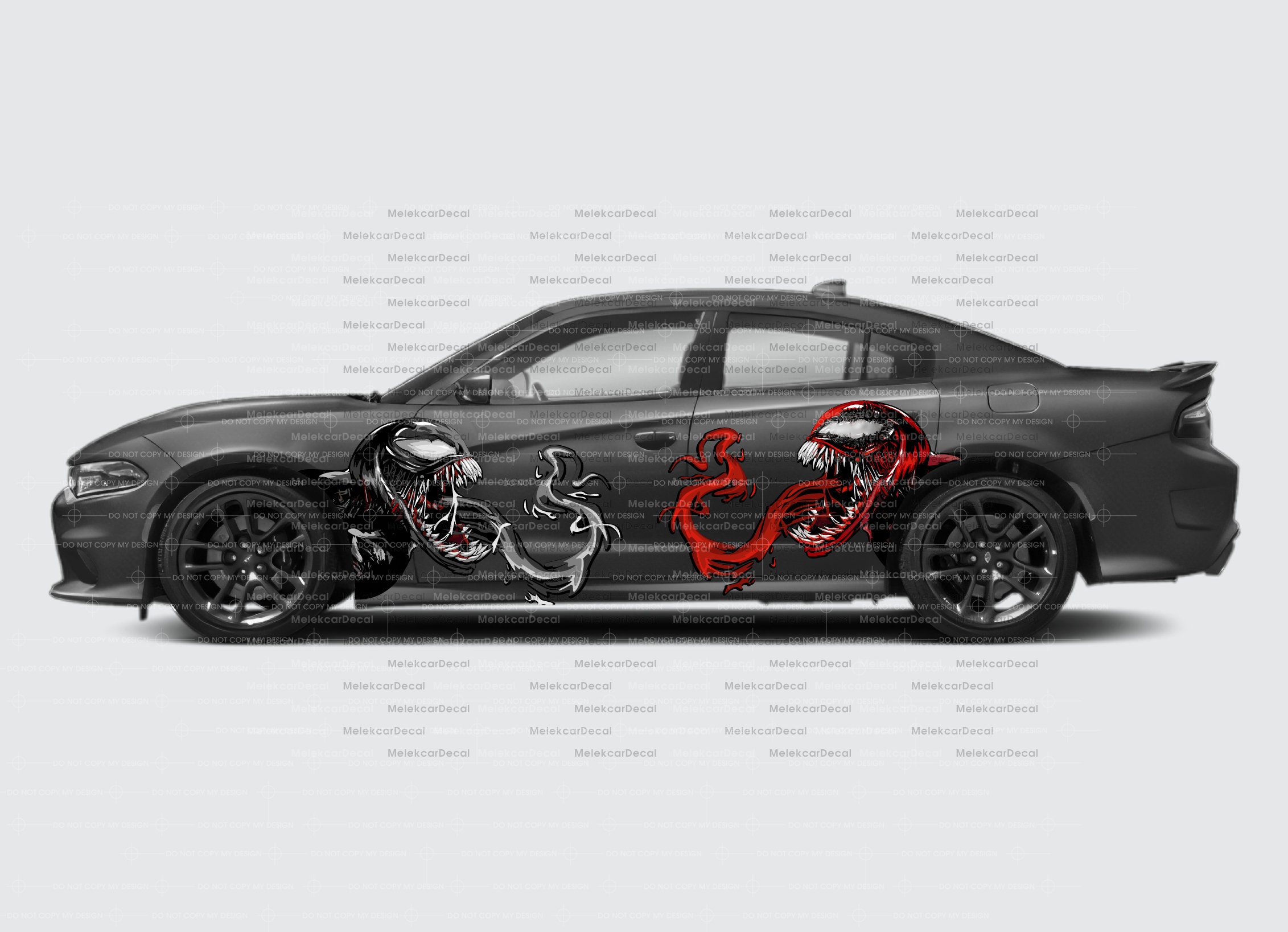VENOM - CARNAGE Head Superhero, Villain Inspired Car Side Sticker ...