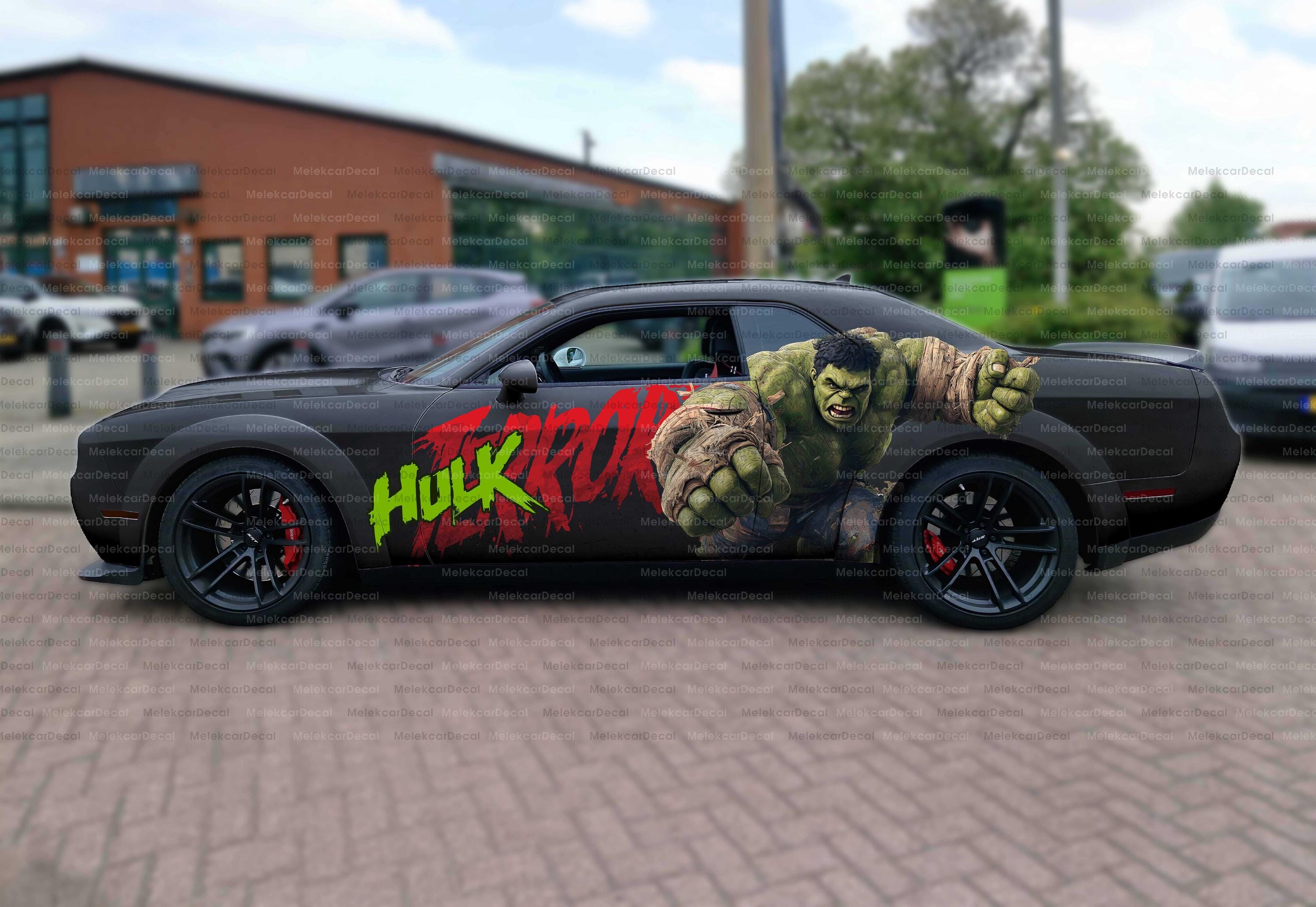 Hulk Car Decal, Superhero Vinyl Sticker for Jeep, Truck, Comic Design ...
