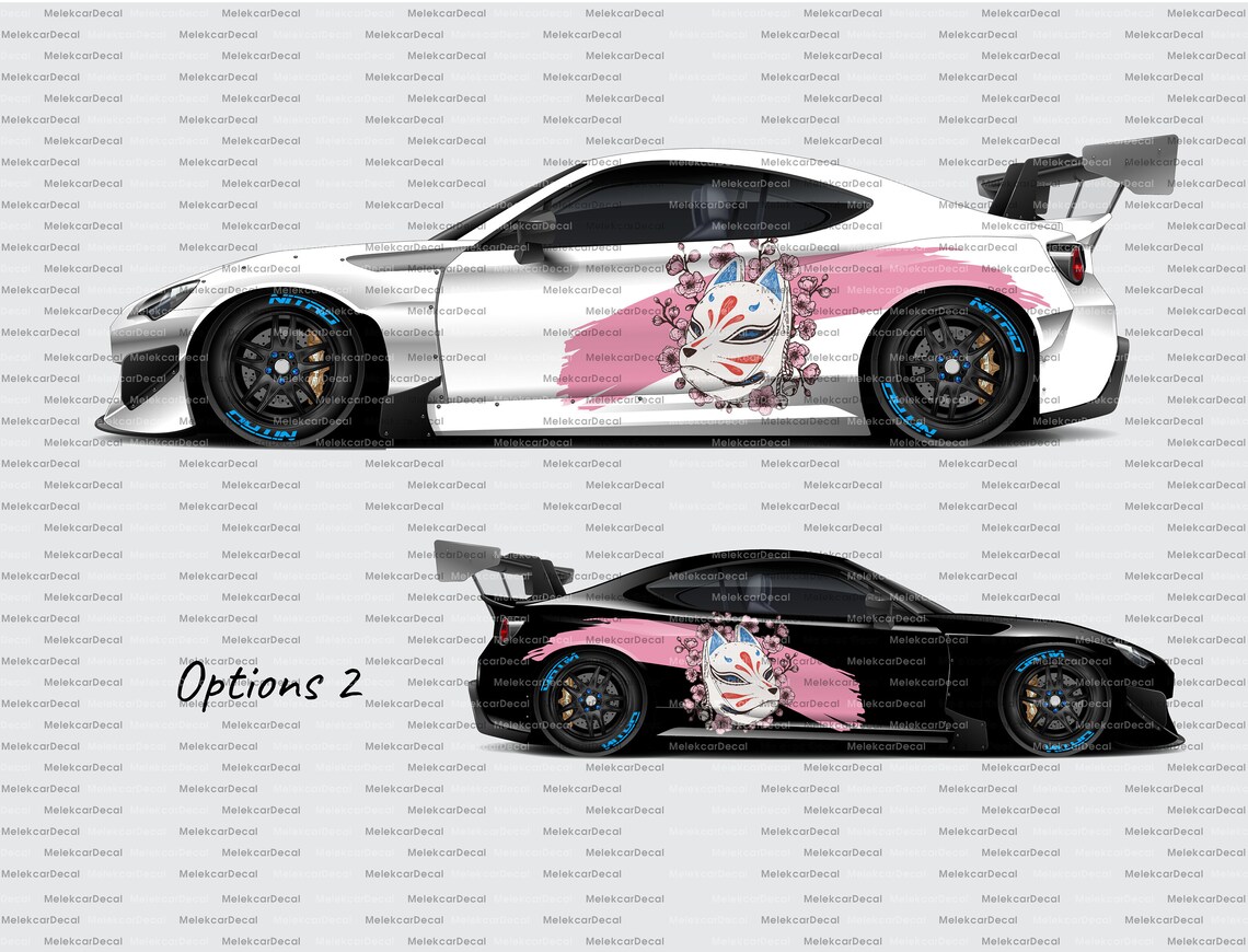 Kitsune fox Mask Livery, Sakura Cherry Blossom, Japanese Theme Side Car ...