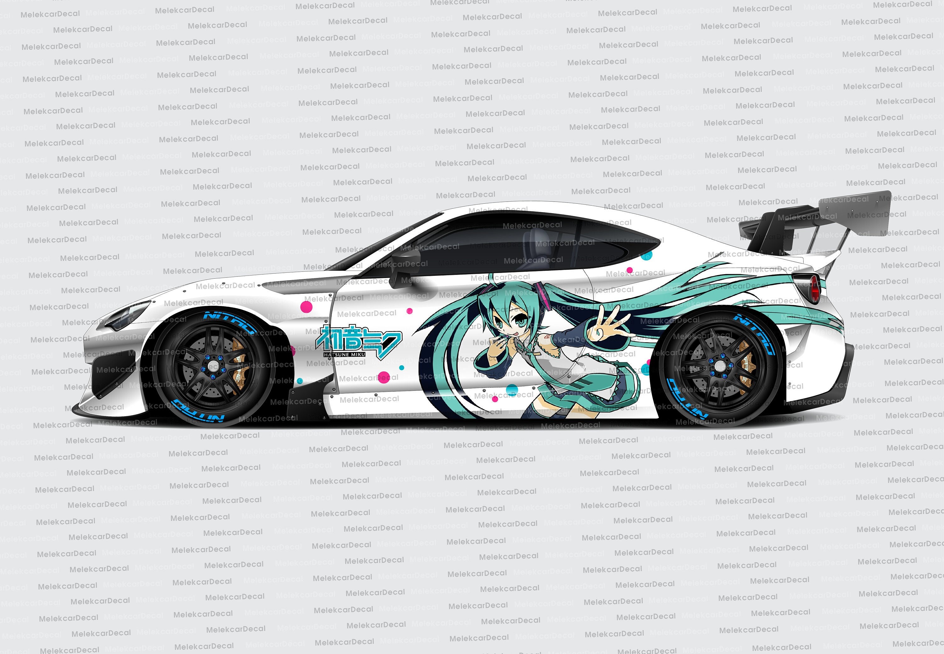 Hatsune Miku, Car Livery, Cast Vinyl Wrap, Universal Size, Car Wrap ...