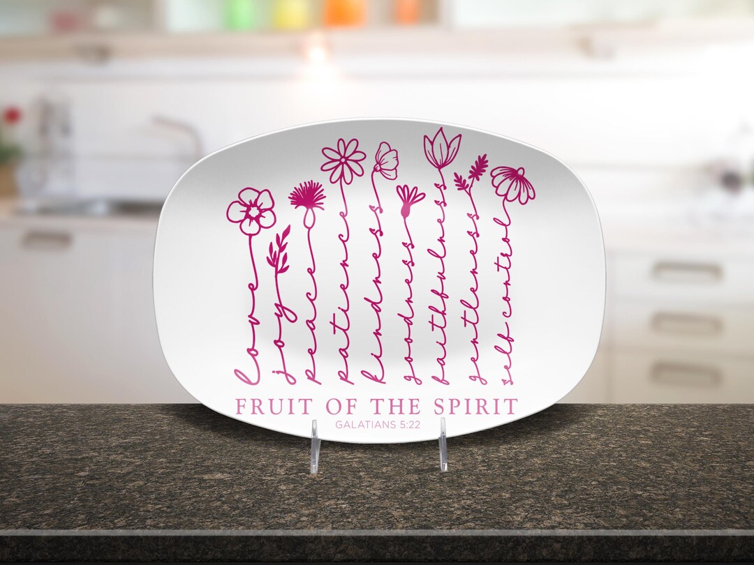 Fruit of the Spirit Platter, Christian Gift, Christian Decor, Kitchen ...
