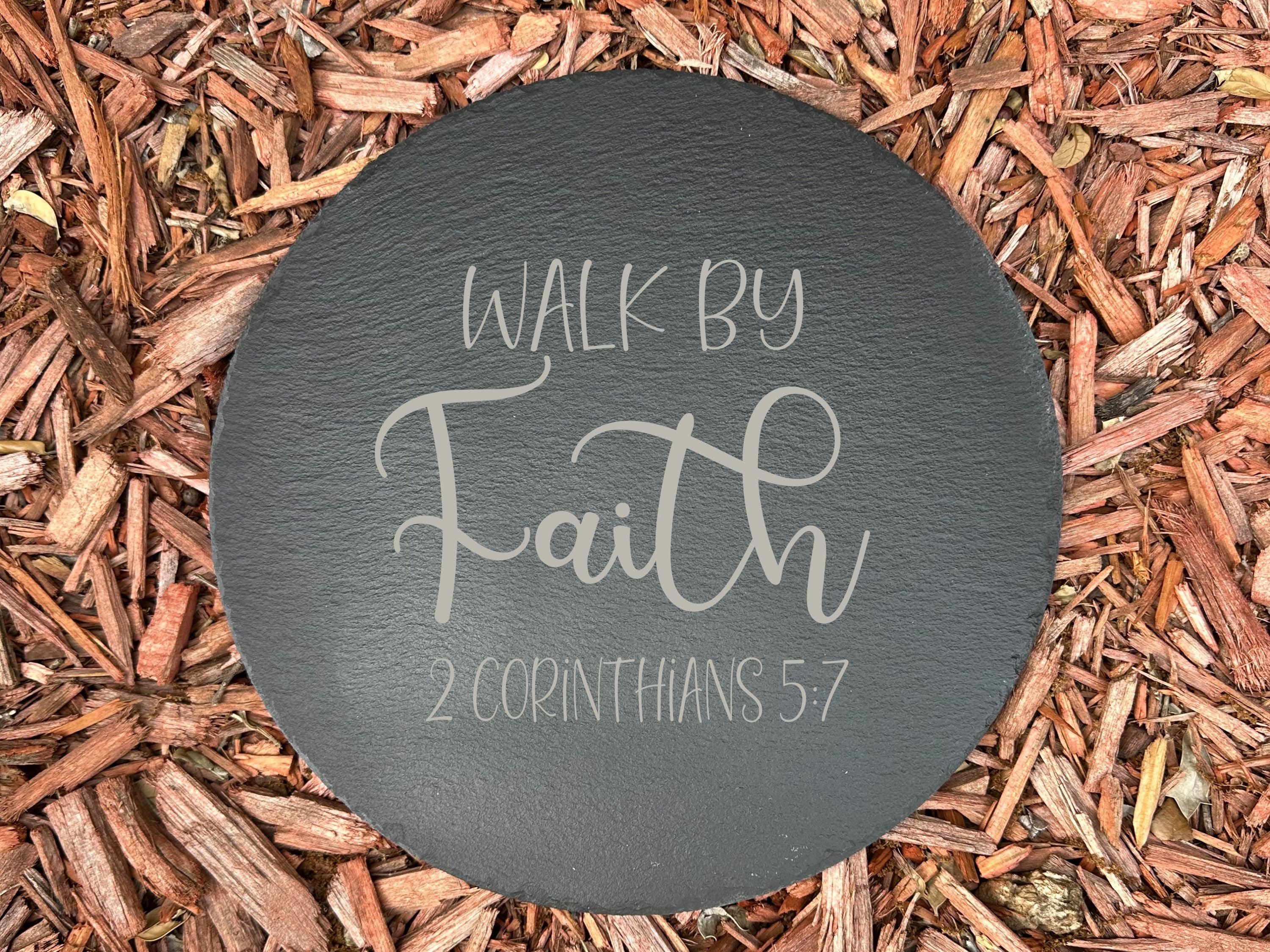Engraved Bible Verse Slate Garden Stone: Religious Gift - Etsy