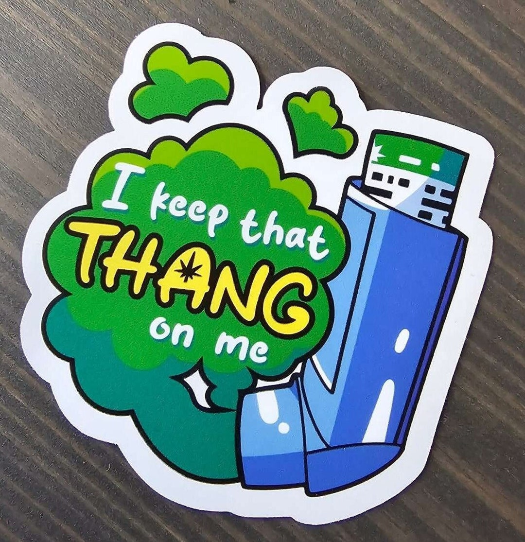 Weed Inhaler Vinyl Sticker - Etsy