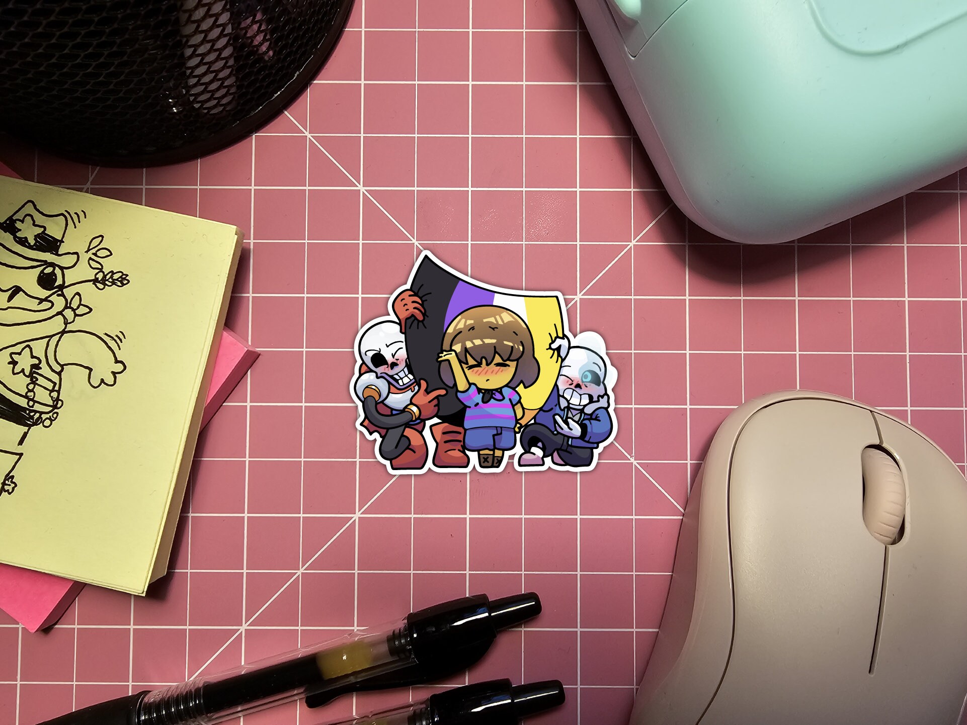 Frisk ENBY Pride Sticker - Etsy