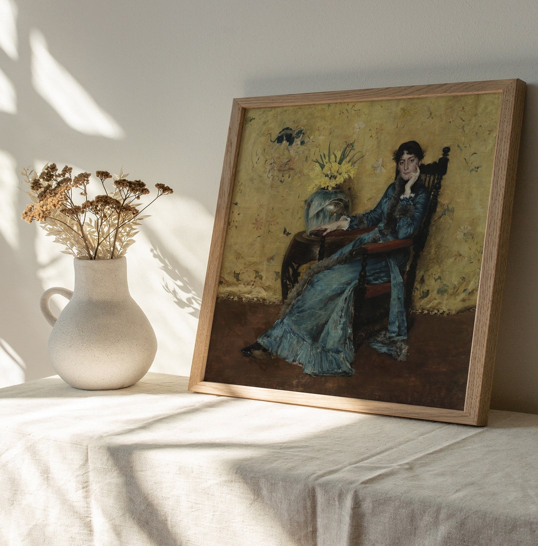 Portrait of Miss Dora Wheeler, Canvas Print Wall Art, Vintage Art Print ...