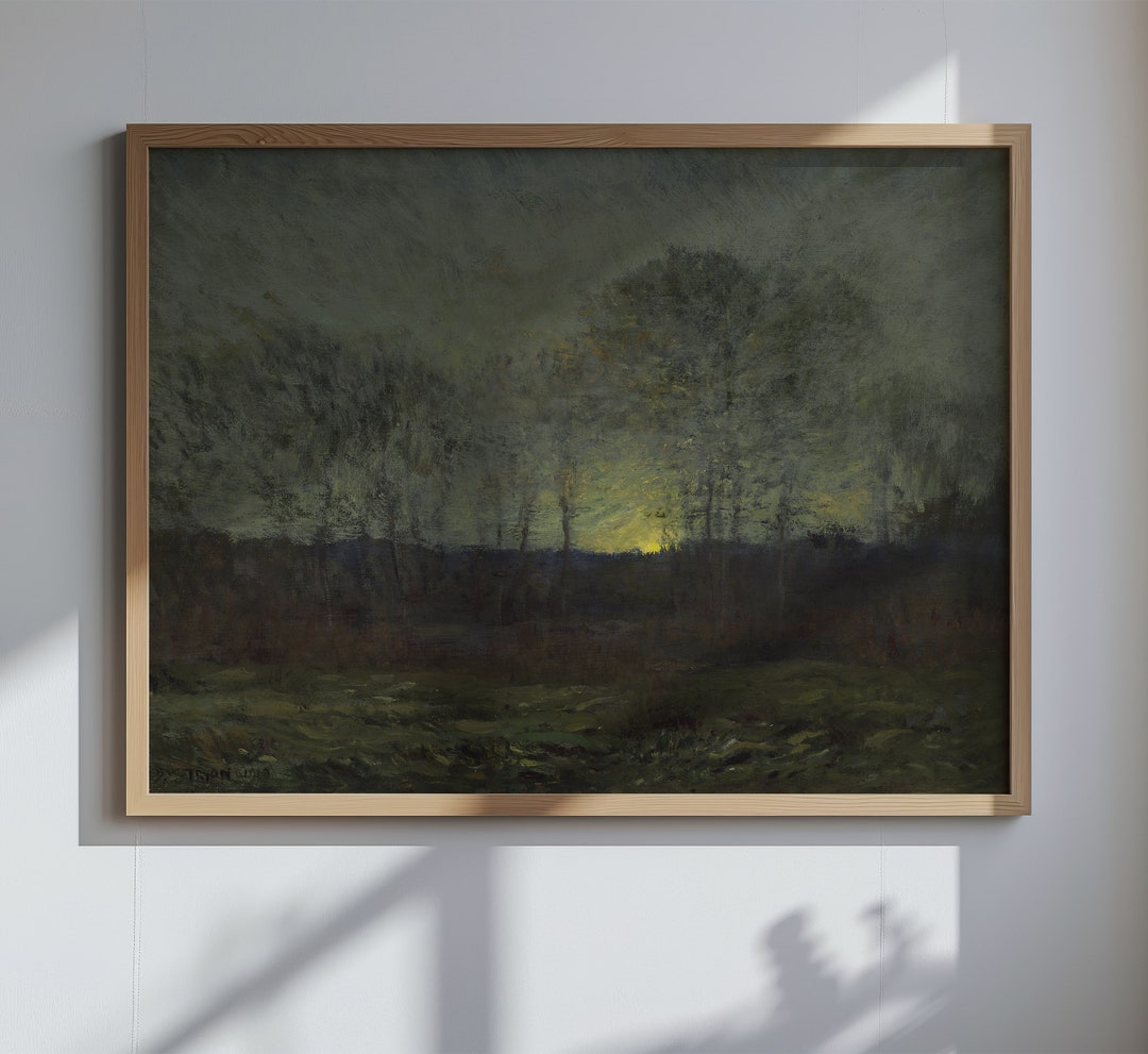 Moonrise Dwight William Tryon, Vintage Art Print, Canvas Print Wall Art ...