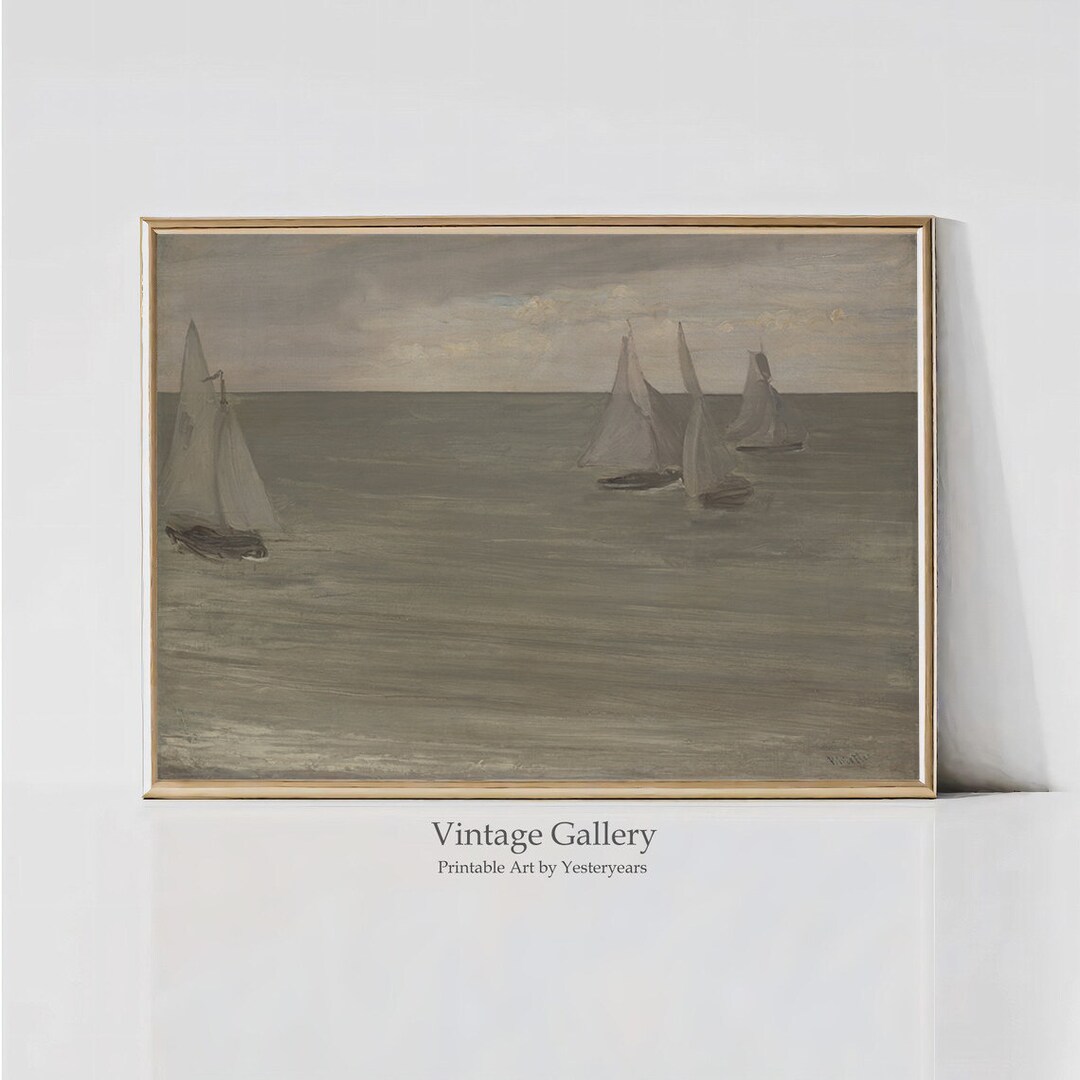 Printable Art, Vintage Sails Painting Instant Download Digital Classic ...