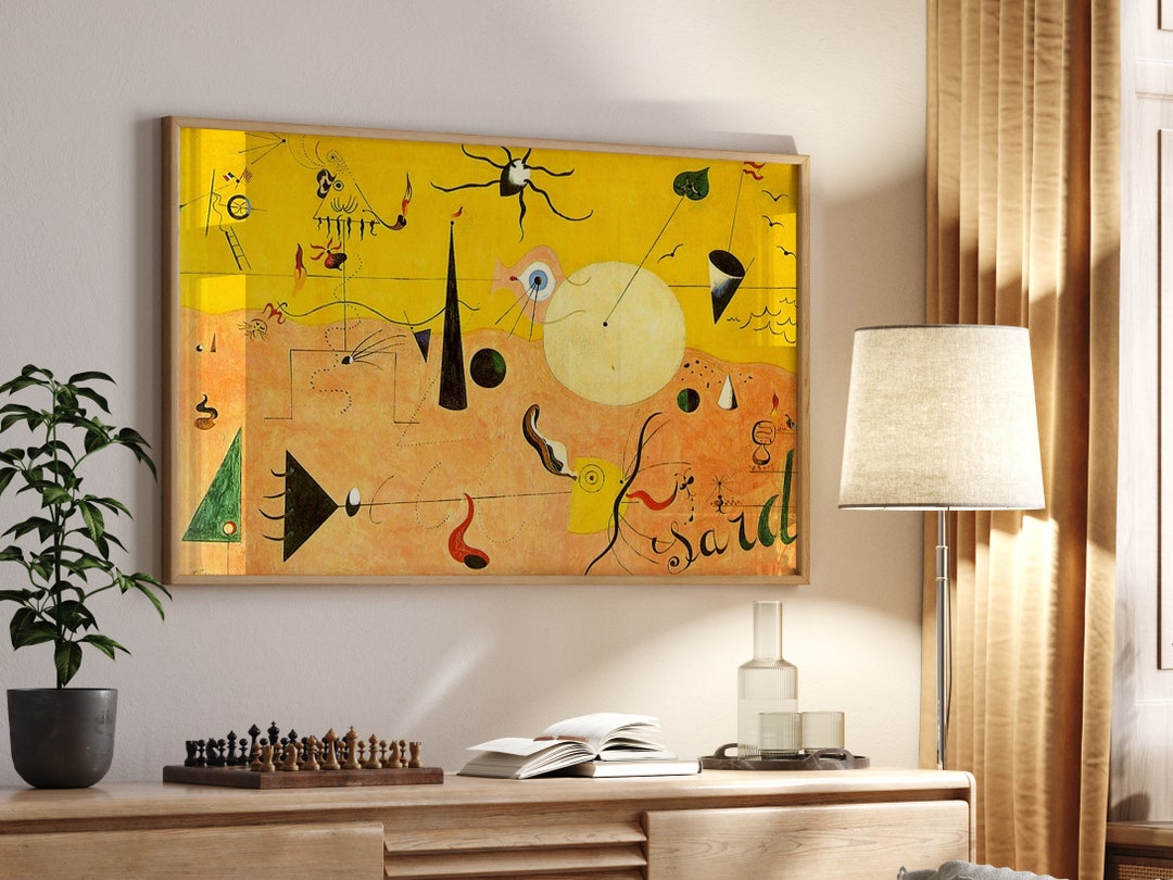 Catalan Landscape Joan Miro, Vintage Art Print, Canvas Print Wall Art ...