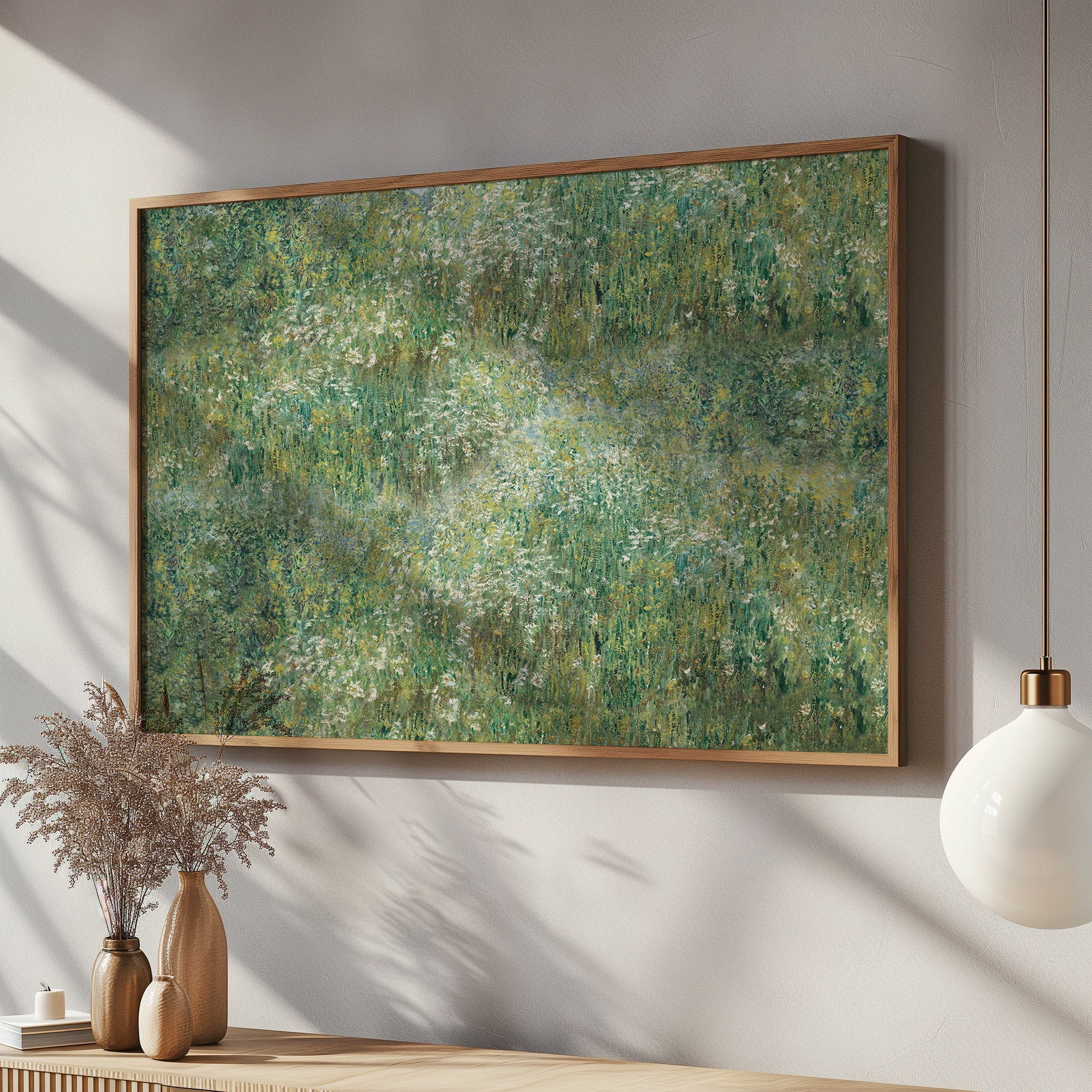 Claude Monet Green Field Painting, Vintage Art Print, Canvas Print Wall ...