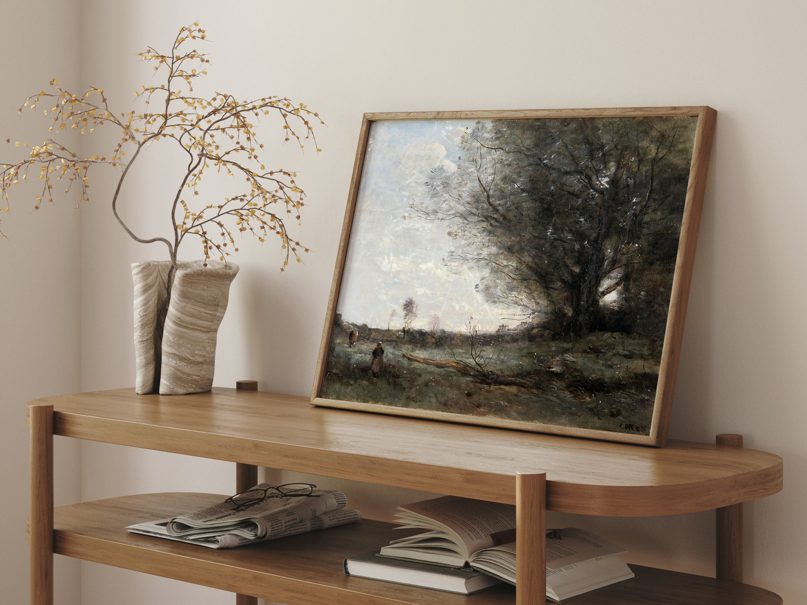 The Beech Tree Painting, Vintage Art Print, Canvas Print Wall Art ...