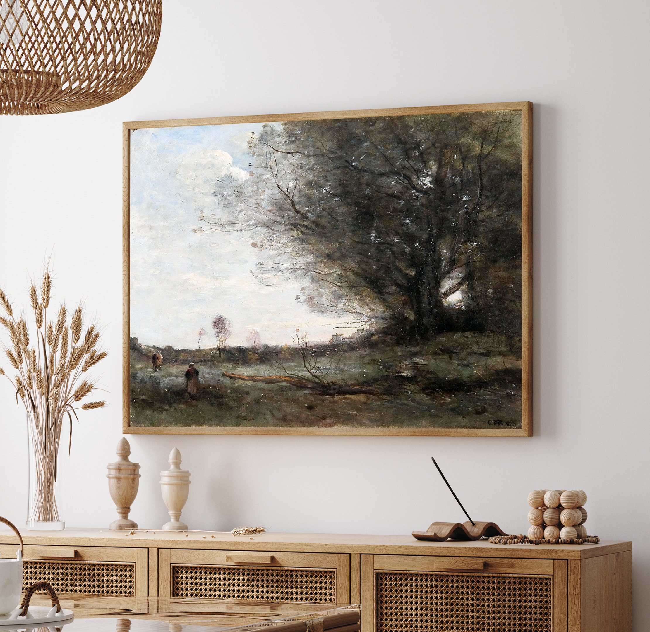 The Beech Tree Painting, Vintage Art Print, Canvas Print Wall Art ...