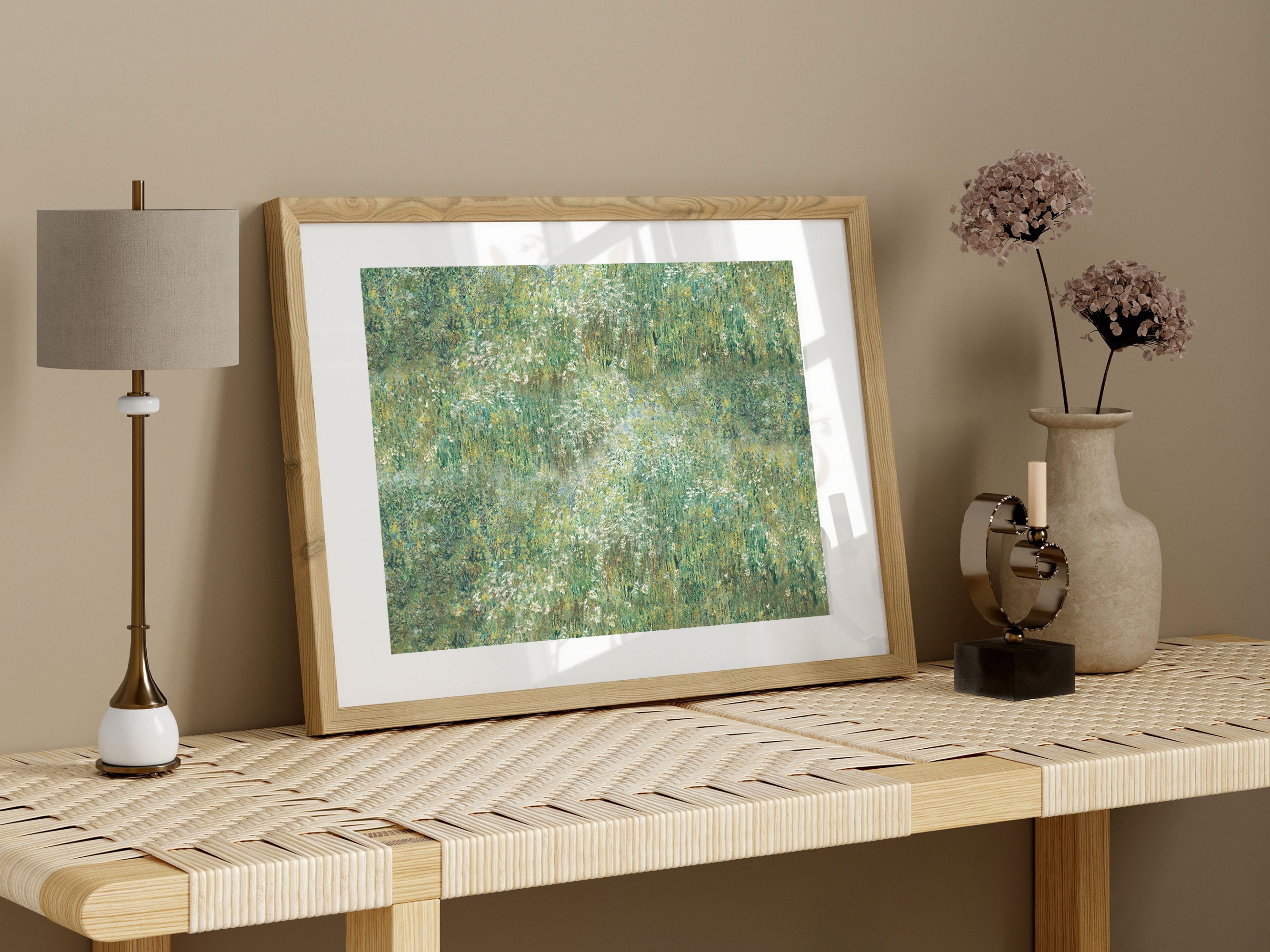 Claude Monet Green Field Painting, Vintage Art Print, Canvas Print Wall ...