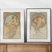 Alphonse Mucha Vintage Poster, Set mit zwei Vintage Kunstdrucken ...
