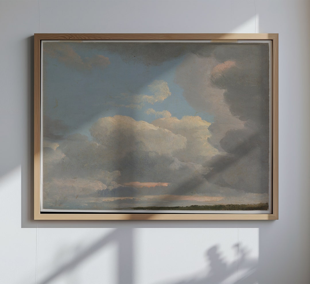 Cloud Study Early Evening Simon Denis, Vintage Art Print, Canvas Print ...