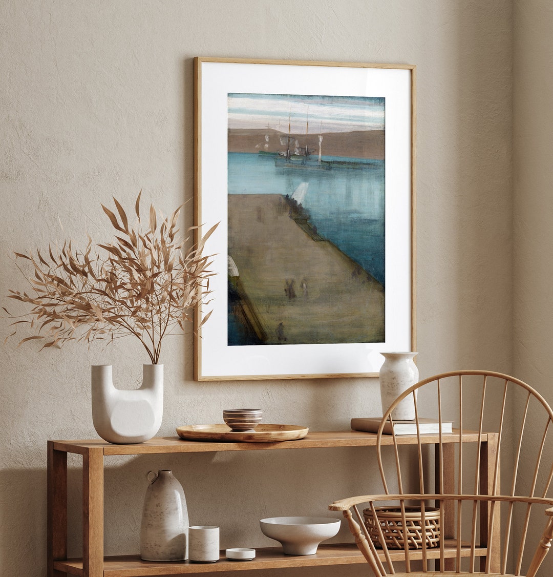 Valparaiso Harbour Vintage Painting, Vintage Art Prints, Canvas Print ...