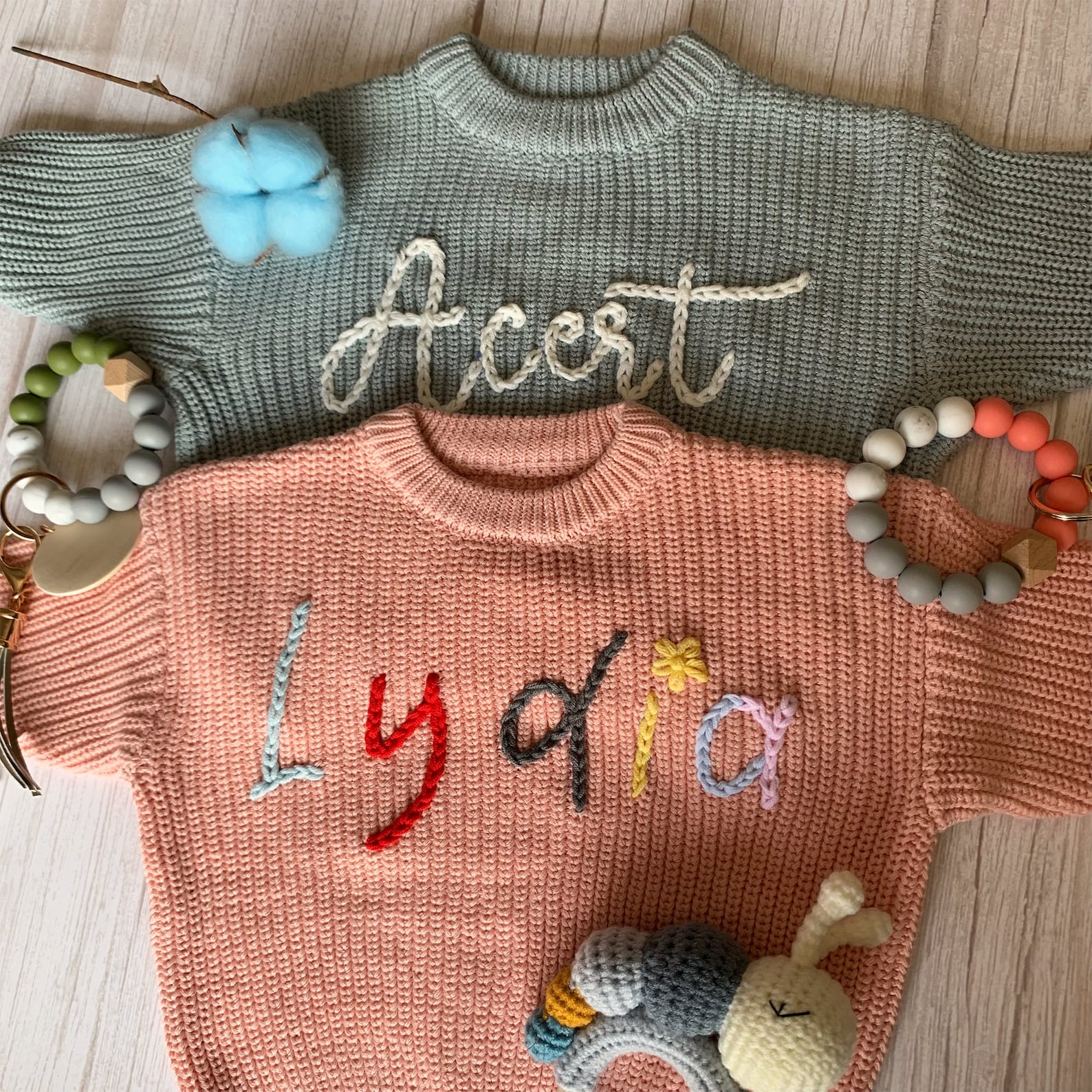 Fast Shipping! Custom Baby Sweaters, Embroidered Sweaters for Babies ...