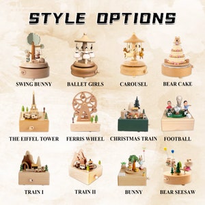 Customwooden Train Music Box/wooden Baby Toyspersonalized Wooden Music ...