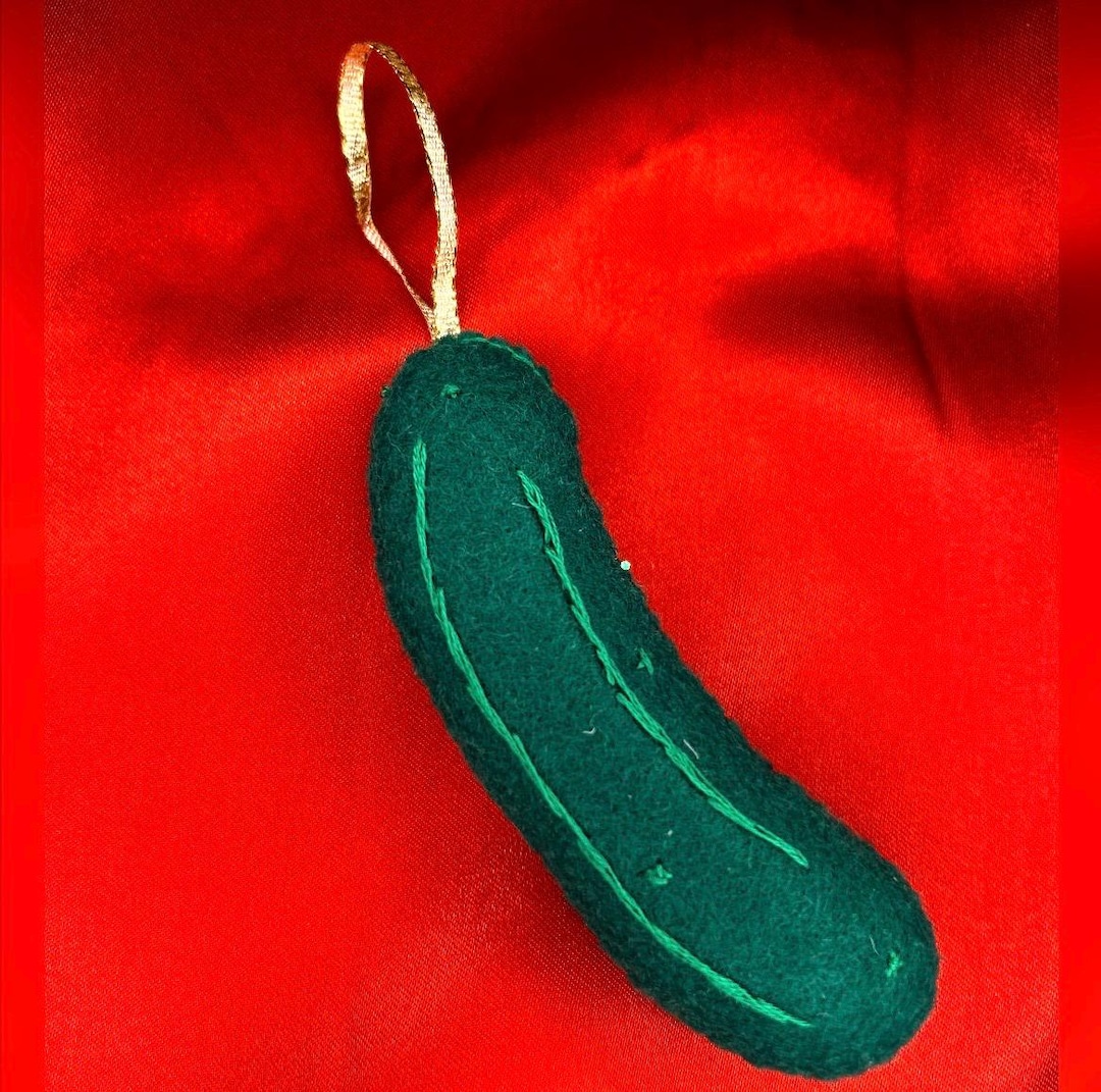 Handmade Felt Pickle Ornament - Christmas Tree Tradition - Etsy