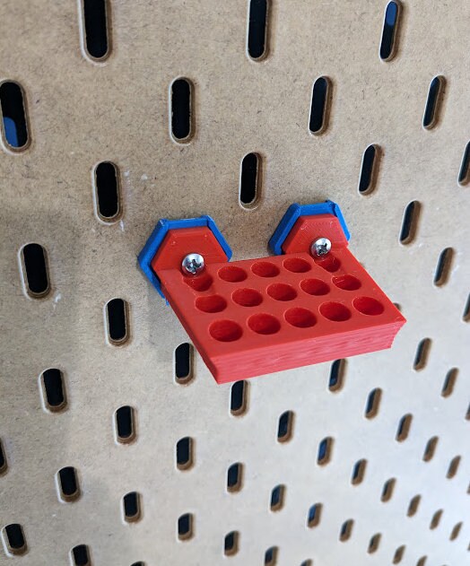 Tool Bit Mount Free Shipping IKEA Skadis Locking Pegboard - Etsy