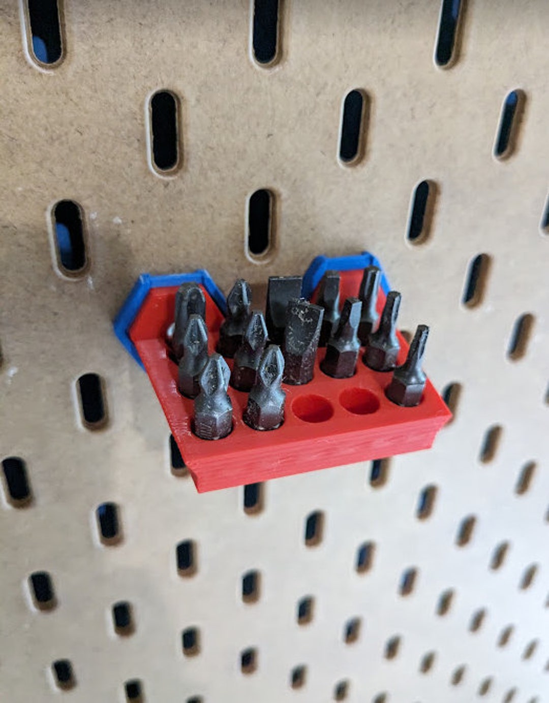 Tool Bit Mount Free Shipping IKEA Skadis Locking Pegboard - Etsy