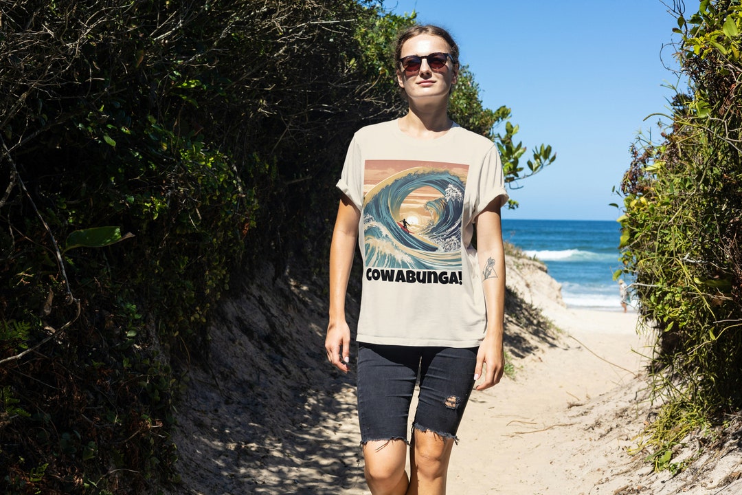 Cowabunga! Surfing T-shirt - Etsy