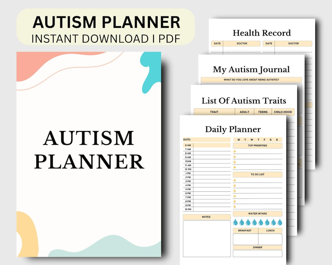 Autism Carer Binder Printable , Special Needs Child Planner, Autistic ...
