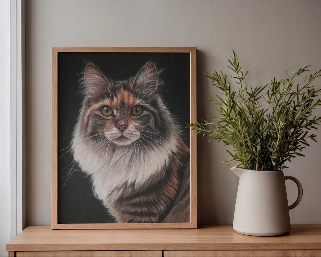 Custom Pet Portrait: Hand-drawn Colored Pencil or Pastel Animal Drawing ...