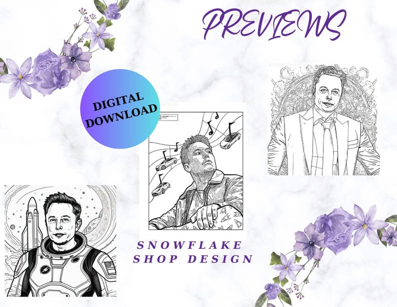 10 Elon Musk Coloring Pages/coloring Book Pages Printable for Children ...