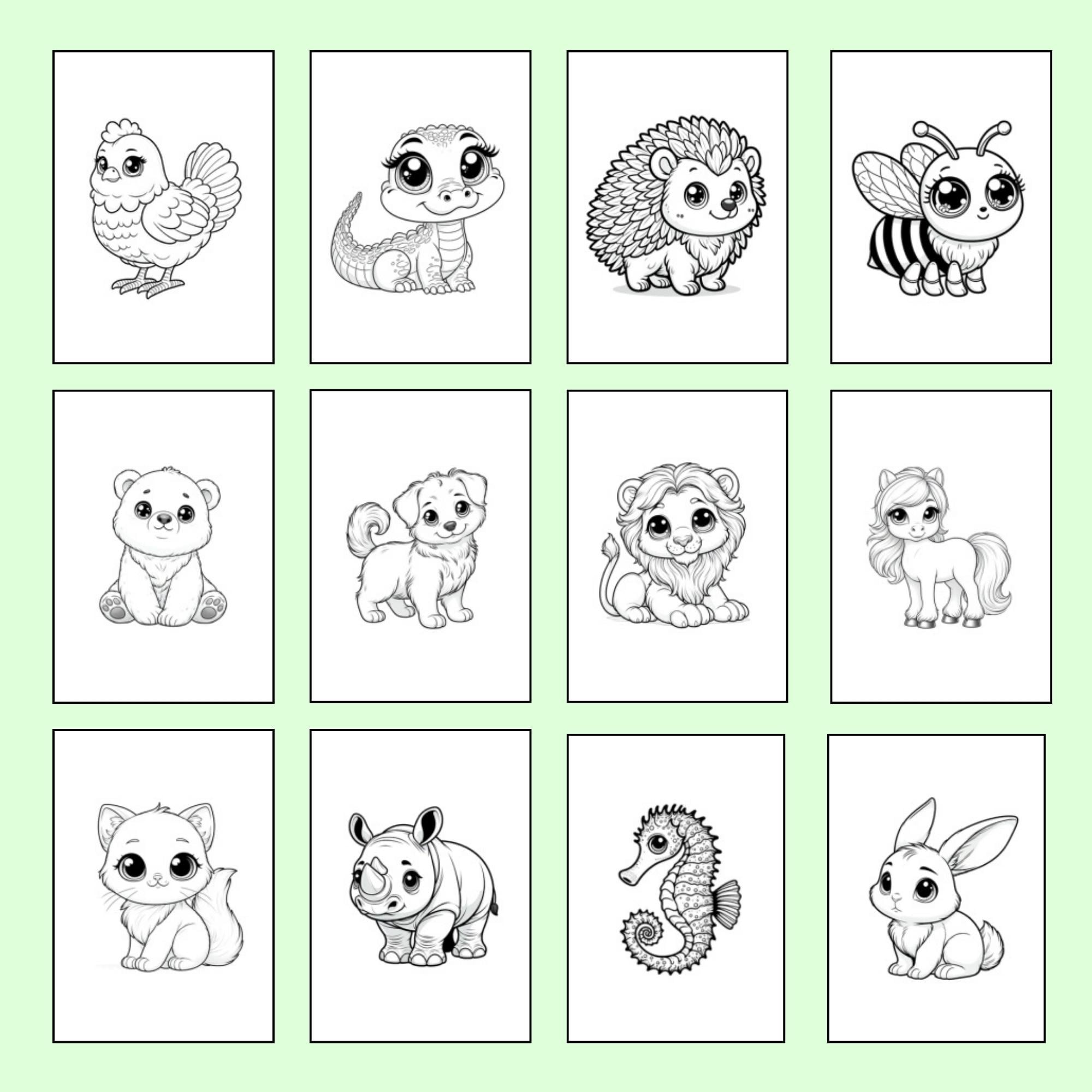 Animal Coloring Pages for Kids | 30 Printable Preschool Worksheets (PDF ...