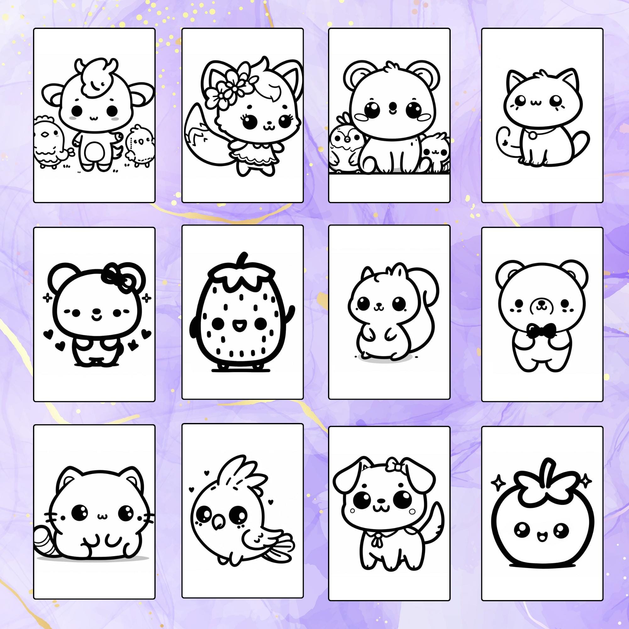 34 Kawaii Coloring Pages for Kids | Adorable and Fun Designs | Cute and ...