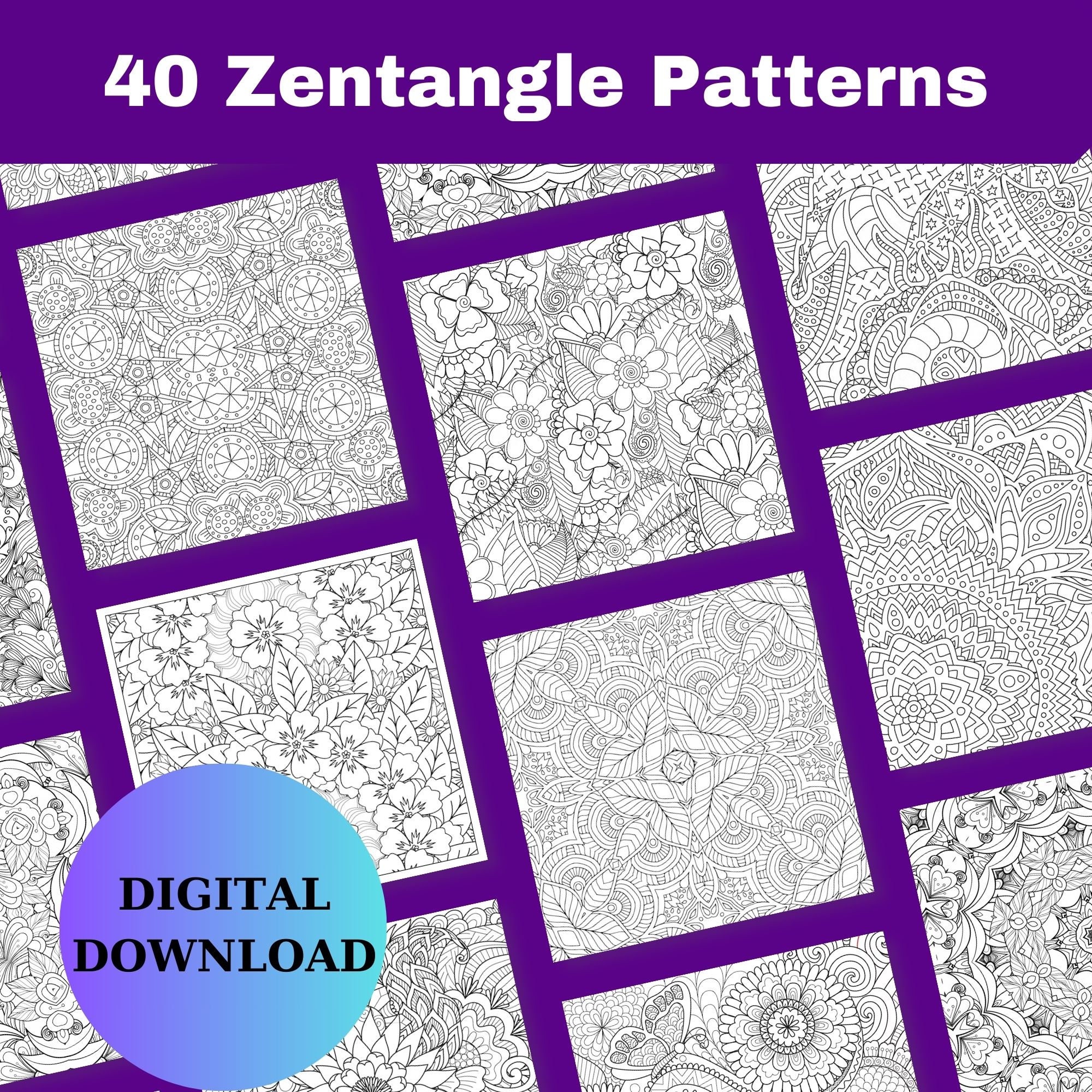 40 Zentangle Patterns Super Training Set / Zentangle Pattern - Etsy