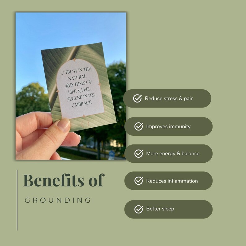 Printable Affirmation Cards Digital Download for Grounding, Self Care ...