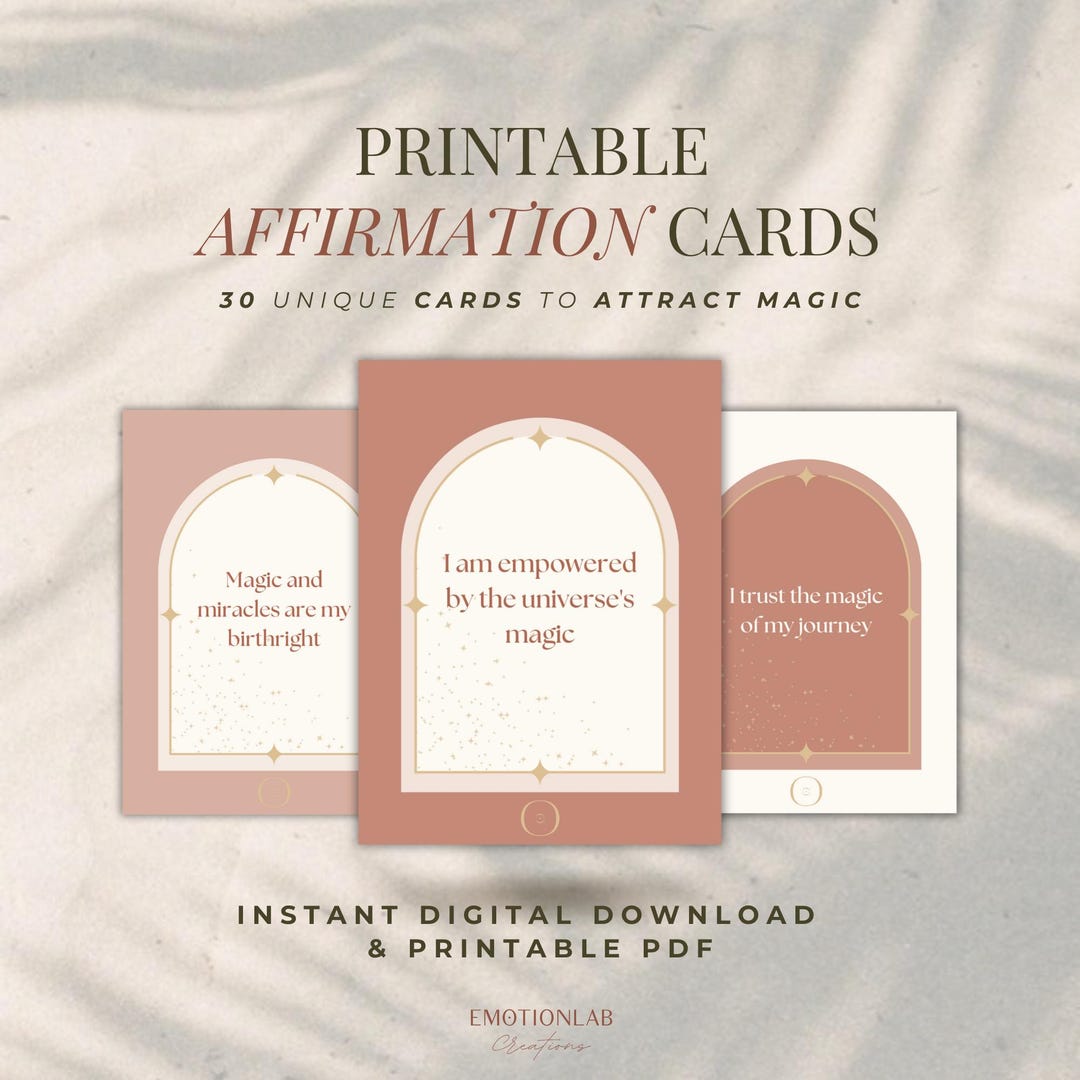 Printable Affirmation Cards to Attract Magic | Daily Ritual for ...