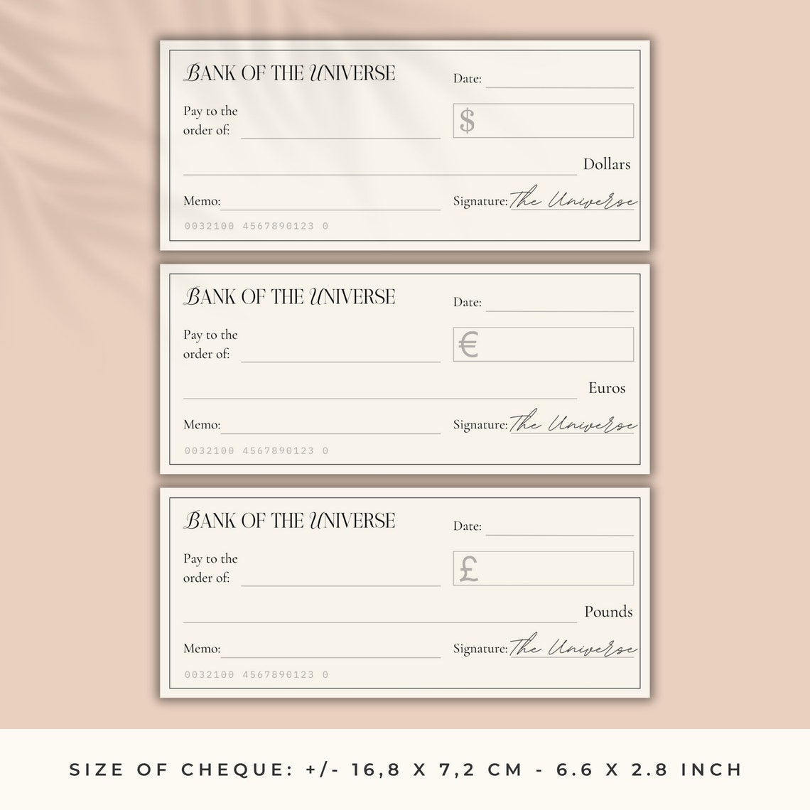 Editable Money Manifestation Cheque, Financial Abundance Check, Law of ...