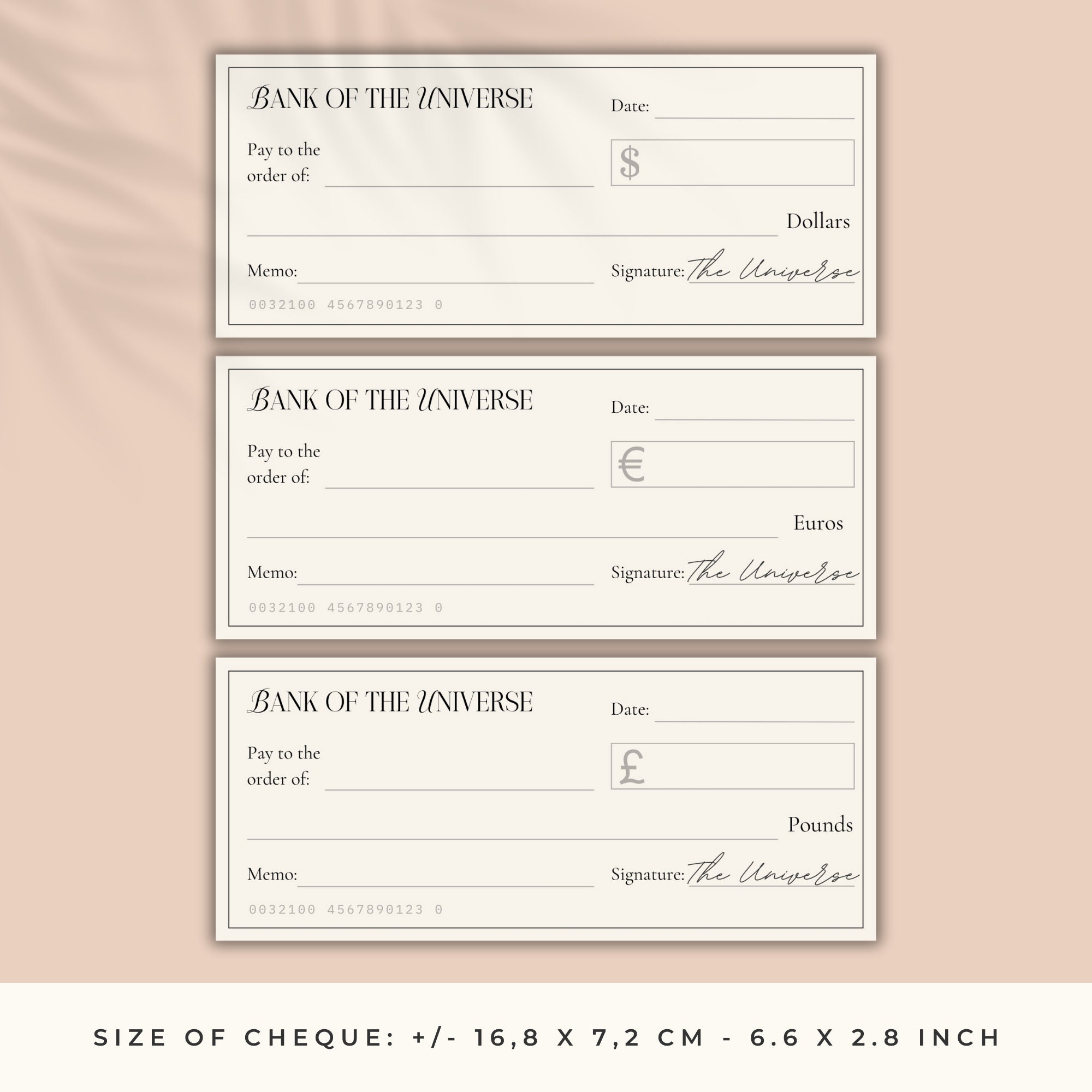 Editable Money Manifestation Cheque, Financial Abundance Check, Law of ...