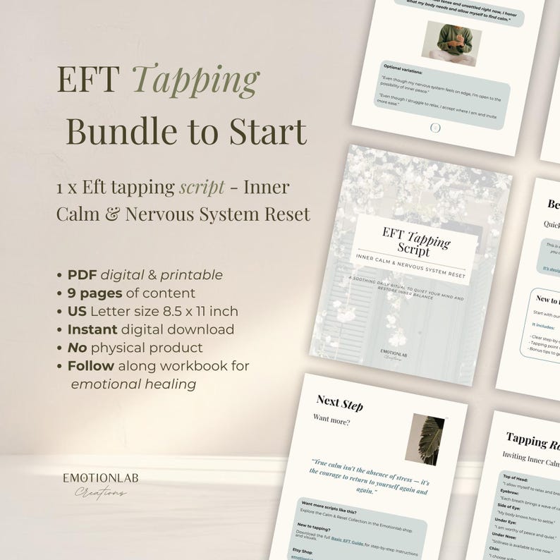 EFT Tapping Starter Pack | Beginner Guide & Inner Calm Script (PDF) - Etsy