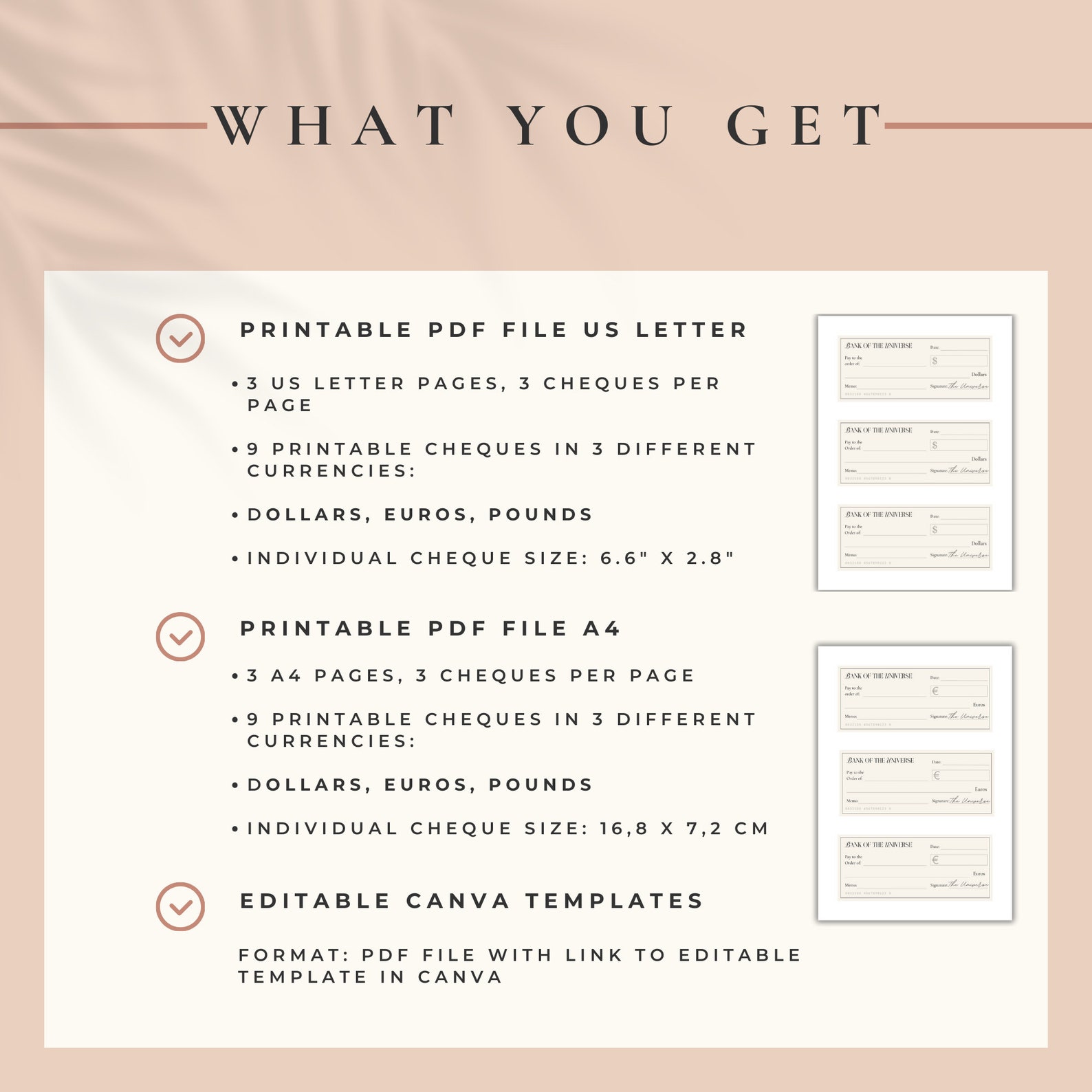 Editable Money Manifestation Cheque, Financial Abundance Check, Law of ...