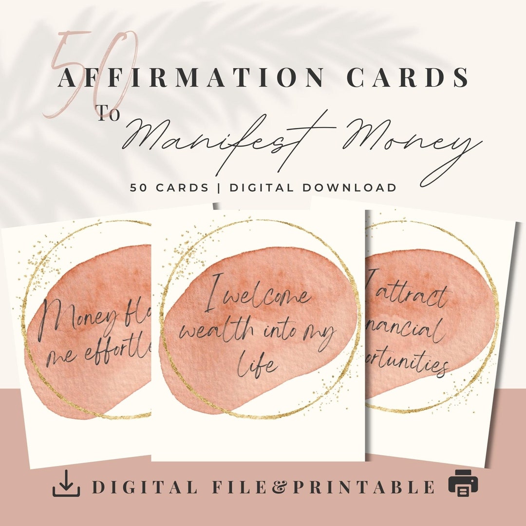 Digital Affirmation Cards Printable Gift for Her, Printable Affirmation ...