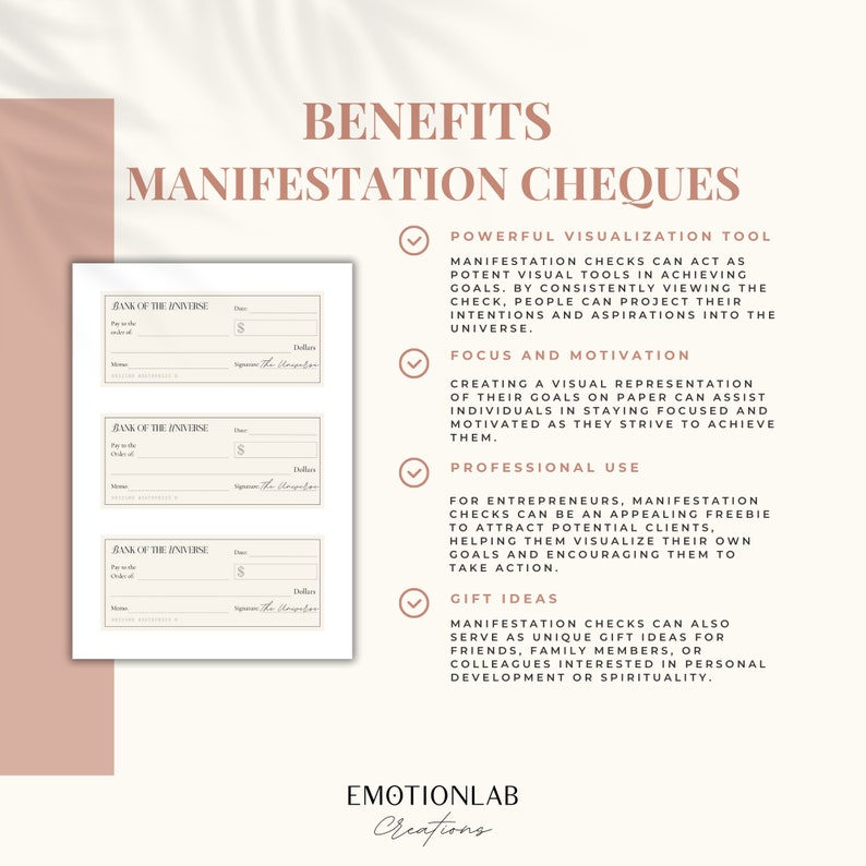 Editable Money Manifestation Cheque, Financial Abundance Check, Law of ...