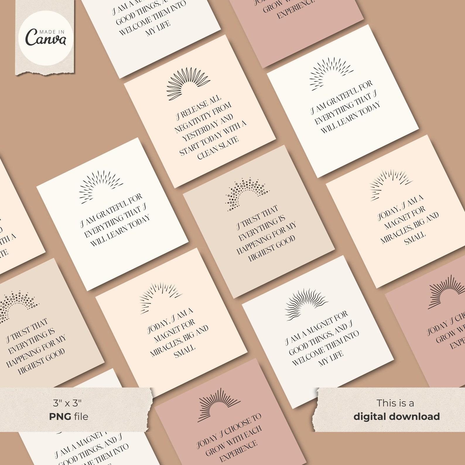Printable Daily Affirmation Cards Digital Download - Etsy