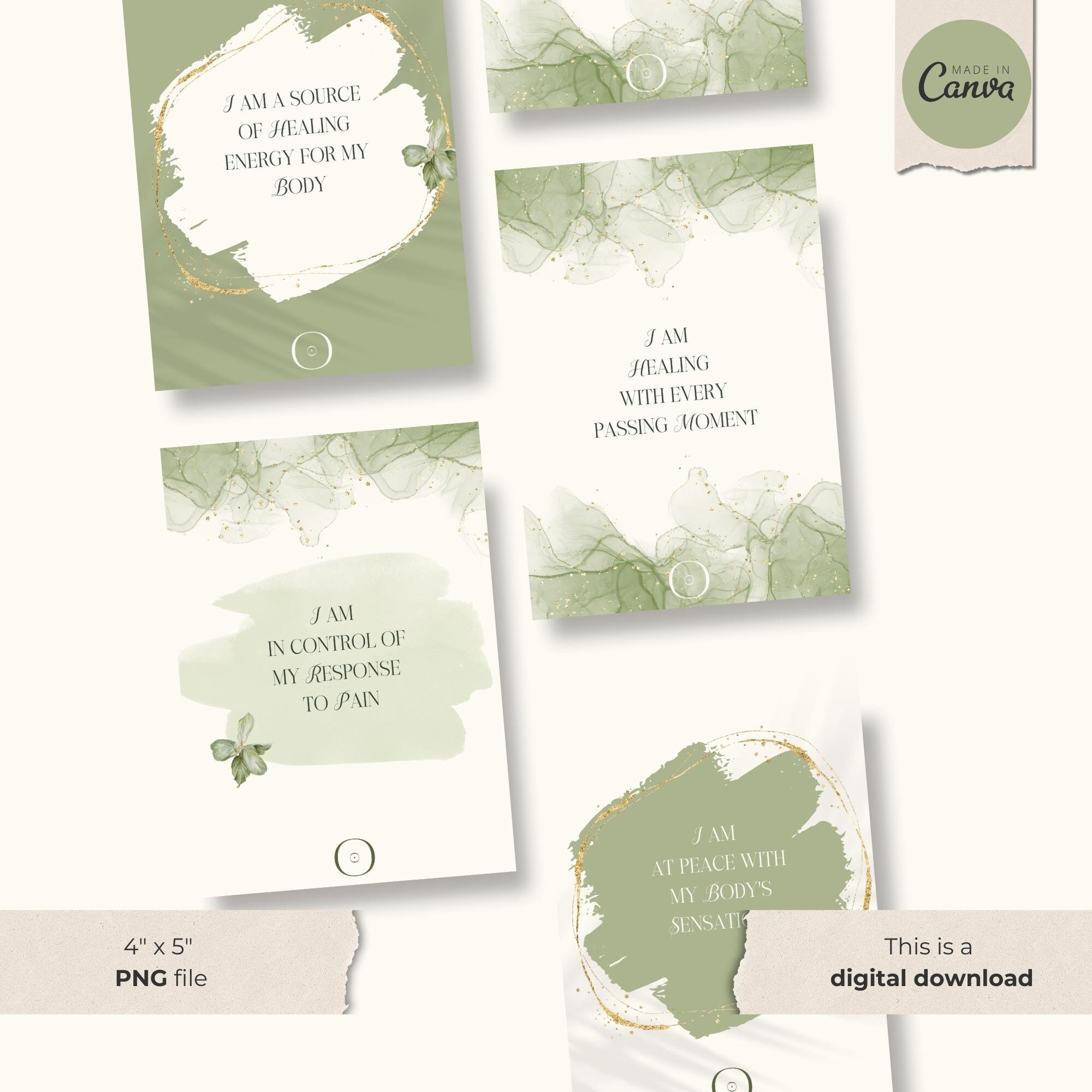 Printable Pain Relief Affirmation Cards Digital Download, Self Care ...