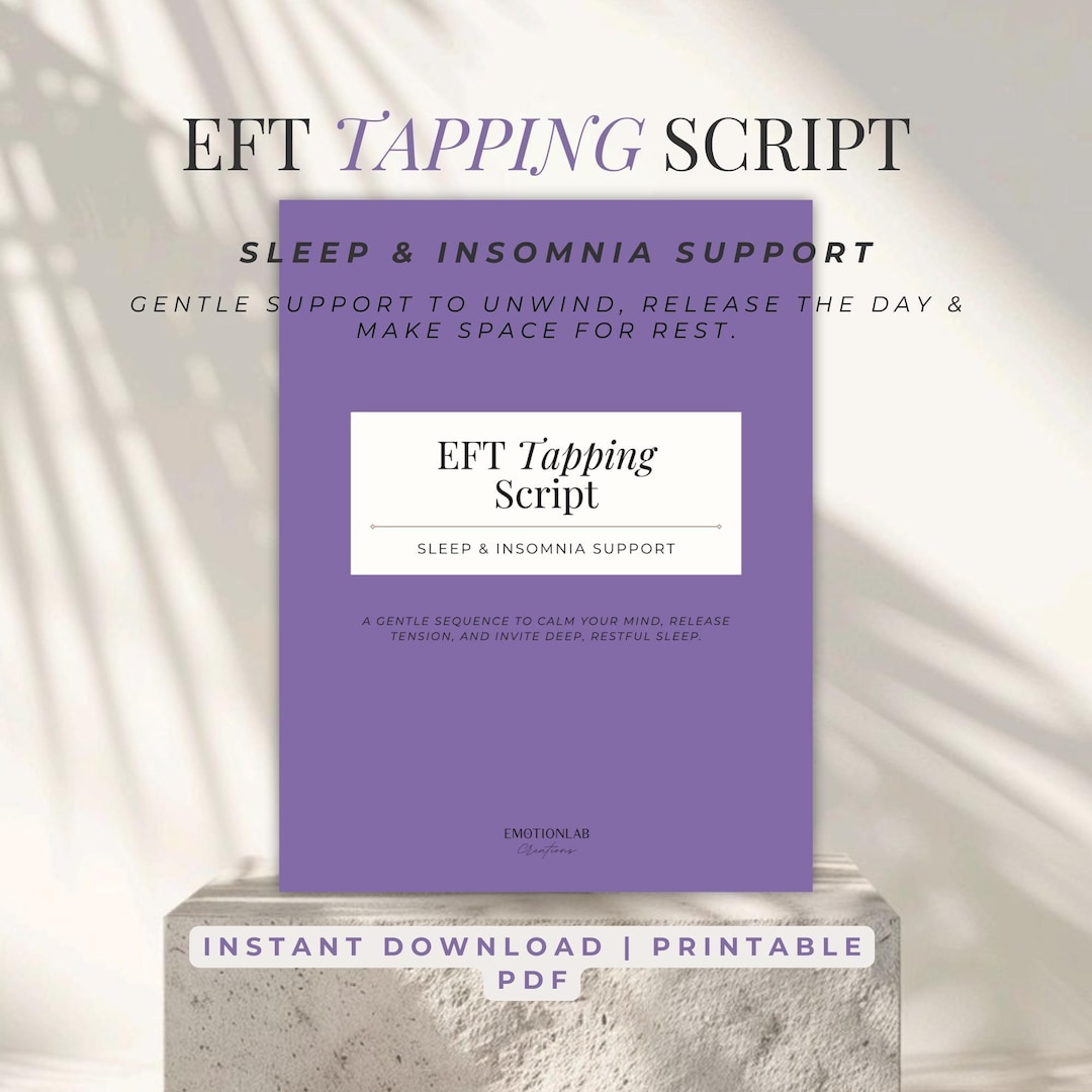 EFT Tapping Script Sleep & Insomnia Support | Printable Self Help PDF ...