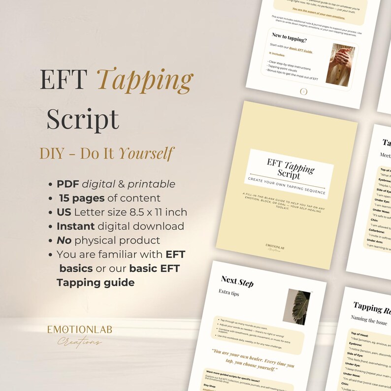 EFT Tapping Script DIY Do It Yourself | Create Your Personal Self Help ...