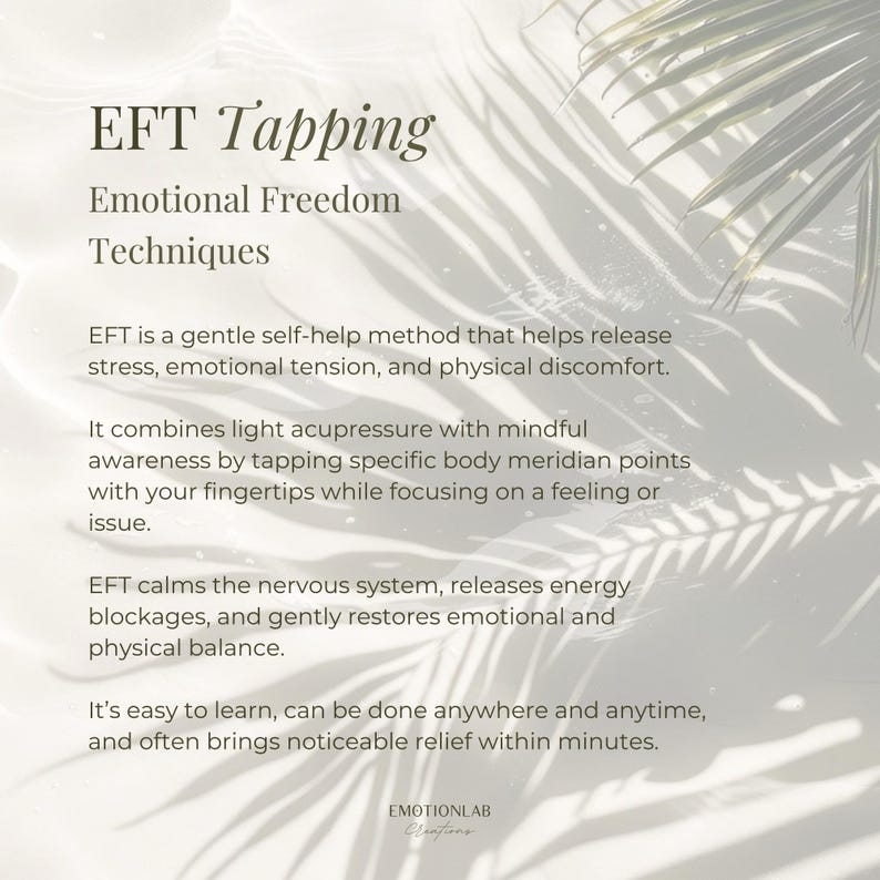 EFT Tapping Starter Pack | Beginner Guide & Inner Calm Script (PDF) - Etsy