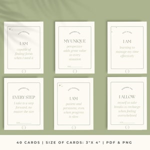 ADHD Digital Printable Positive Affirmation Cards, ADD Mental Health ...