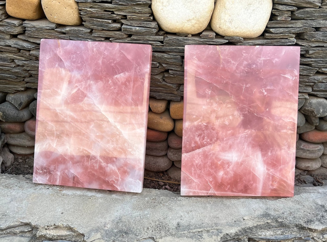 Natural Rose Quartz Slabs of Good Quality / Rose Quartz Tiles to Make ...